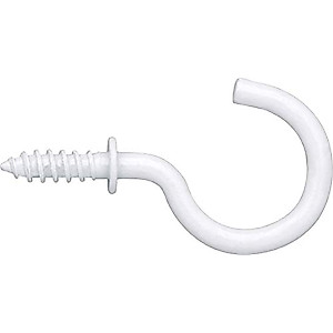 Liberty160378 7/8" Alloy Steel Cup Hooks (Pack of 36), White