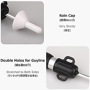 Azarxis Adjustable Tarp Poles Telescoping Aluminum Rods for Tent Fly and Tarps, Lightweight Replacement Tent Poles for Camping, Backpacking, Hiking (Black - Pack of 2)