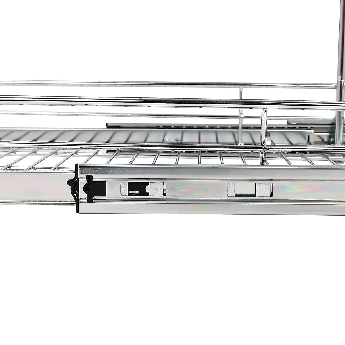 Pull Out Cabinet Organizer,Multi-Purpose Cabinet Organizer,Sink Organizer and Storage,Kitchen Helper,2-Tier Cabinet Pull Out Shelves,for Bathroom,Laundry Room,Kitchen,Pantry(Silver,21.5*13.5*15in)