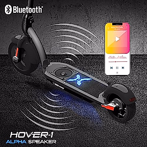 Hover-1 Alpha Foldable Electric Scooter with 450W Brushless Motor, 18 mph Max Speed, 10” Air-Filled Tires and 12 Mile Range