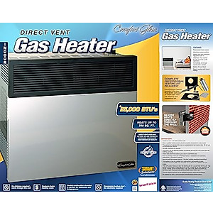 Comfort Glow 25,000 BTU Direct Vent Liquid Propane Gas Wall Heater, Gray, large