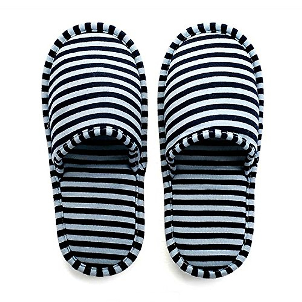Non-Disposable Travel Slippers Portable Sandals Cotton Spa Hotel Slippers Guest Room Indoor House Slippers Flight Slippers Anti-Skid Foldable Camping Slippers Shoes Footwear Dark Blue