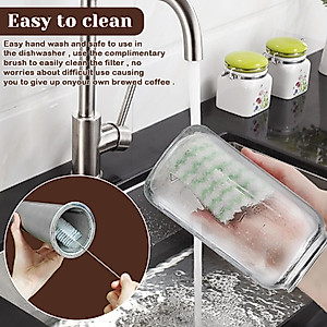 Cold Brew Coffee Maker, 64oz Wide Mouth iced Coffee Pitcher, with Handle & Stainless Steel Filter, Durable Glass, Sturdy mason jar pitcher, for iced coffee & Tea Lemonade, Fruit Drinks