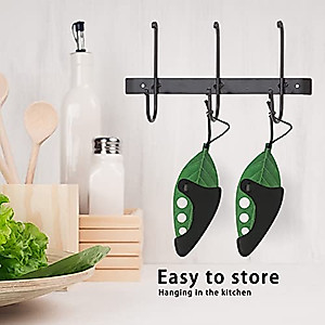 FYY Herb Stripper 9 Holes,Herb Stripping Tool With Leather Protect Cover,Stainless Steel Kitchen Herb Leaf Stripping Tool for Kale, Chard, Collard Greens, Thyme, Basil, Rosemary