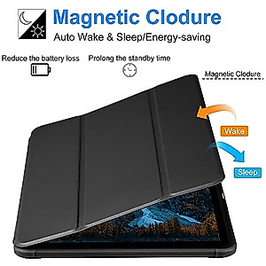 Case for All-New Amazon Kindle Fire HD 10 Tablet & Fire HD 10 Plus Case(11th Generation, 2021 Release) 10.1" -Trifold Stand Cover Ultra Lightweight Slim Shell Stand Cover Auto Wake/Sleep (Black)