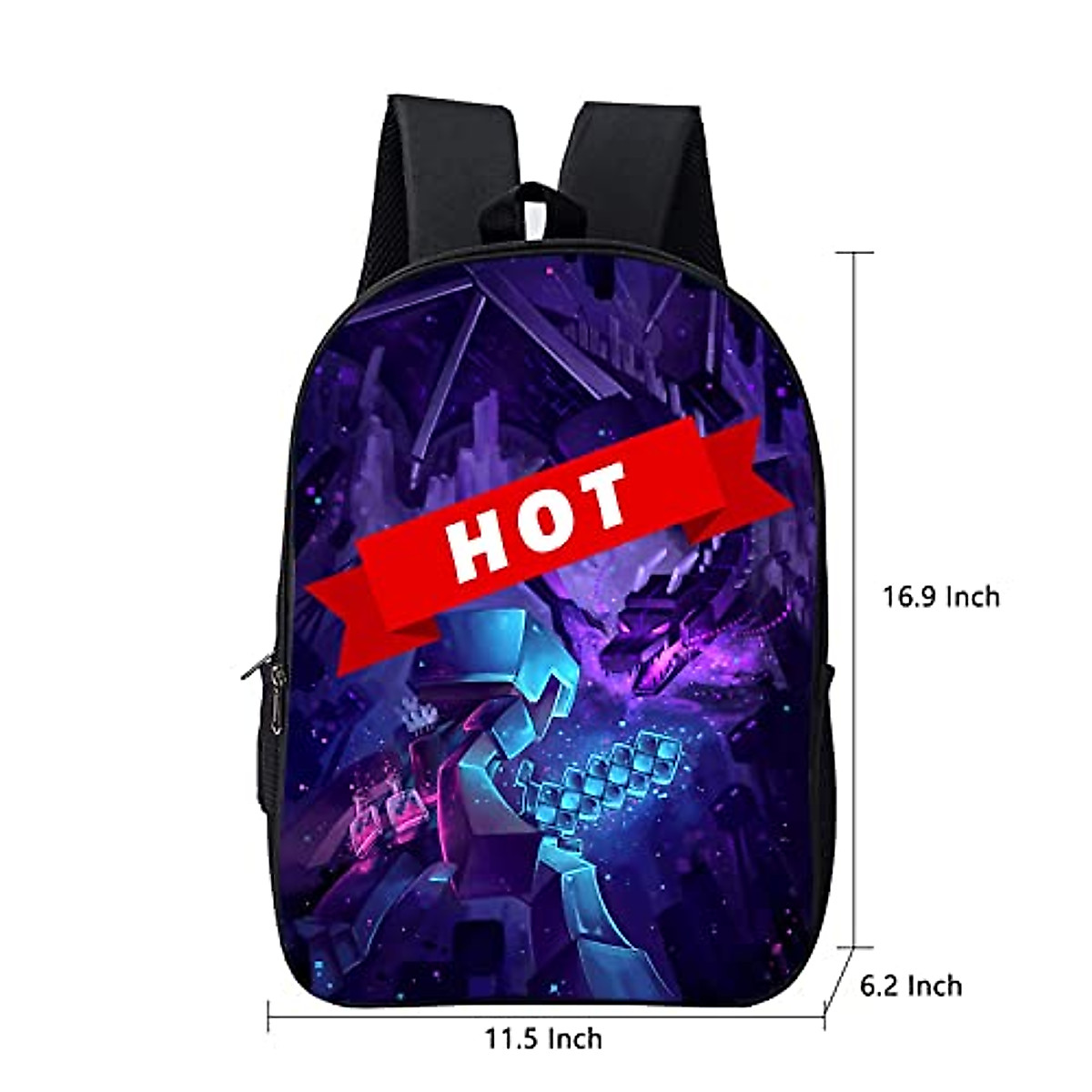 Game Backpack 3d Print Travel Schoolbags Sports Backpacks For Boys and Girls Game - 01 17 Inch