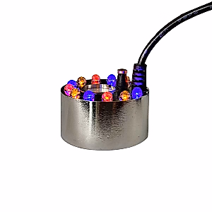 Halloween Lights Mist Maker,Halloween Machine Ultrasonic Mist Water Pond 12 LED Red Yellow and Blue Light Flashes for Halloween Party Decorations and Rockery Fishtank Vase Birdbath Deco