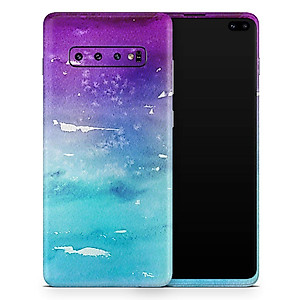 DesignSkinz Splattered Ocean 4823 Absorbed Watercolor Texture Protective Vinyl Decal Wrap Skin Cover Compatible with The Samsung Galaxy S20 (Screen Trim & Back Glass Skin)