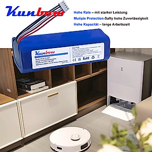 kunbow 5200mAh Li-ion Battery, Replacement Battery for Ecovacs Deebot Ozmo 950 DX9G,Deebot T20 Omni,Deebot X1, Deebot T8 Pure,T8+, Deebot T9,Deebot T10,Deebot T5 Home Cleaner Robot. (14.4V/74.88Wh)