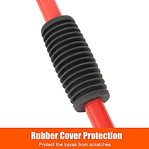 TC-Home Kayak Rack Storage Wall Mounted Kayak Holder 100 lbs Kayak Ladder Indoor Surfboard Folding Hanger Red