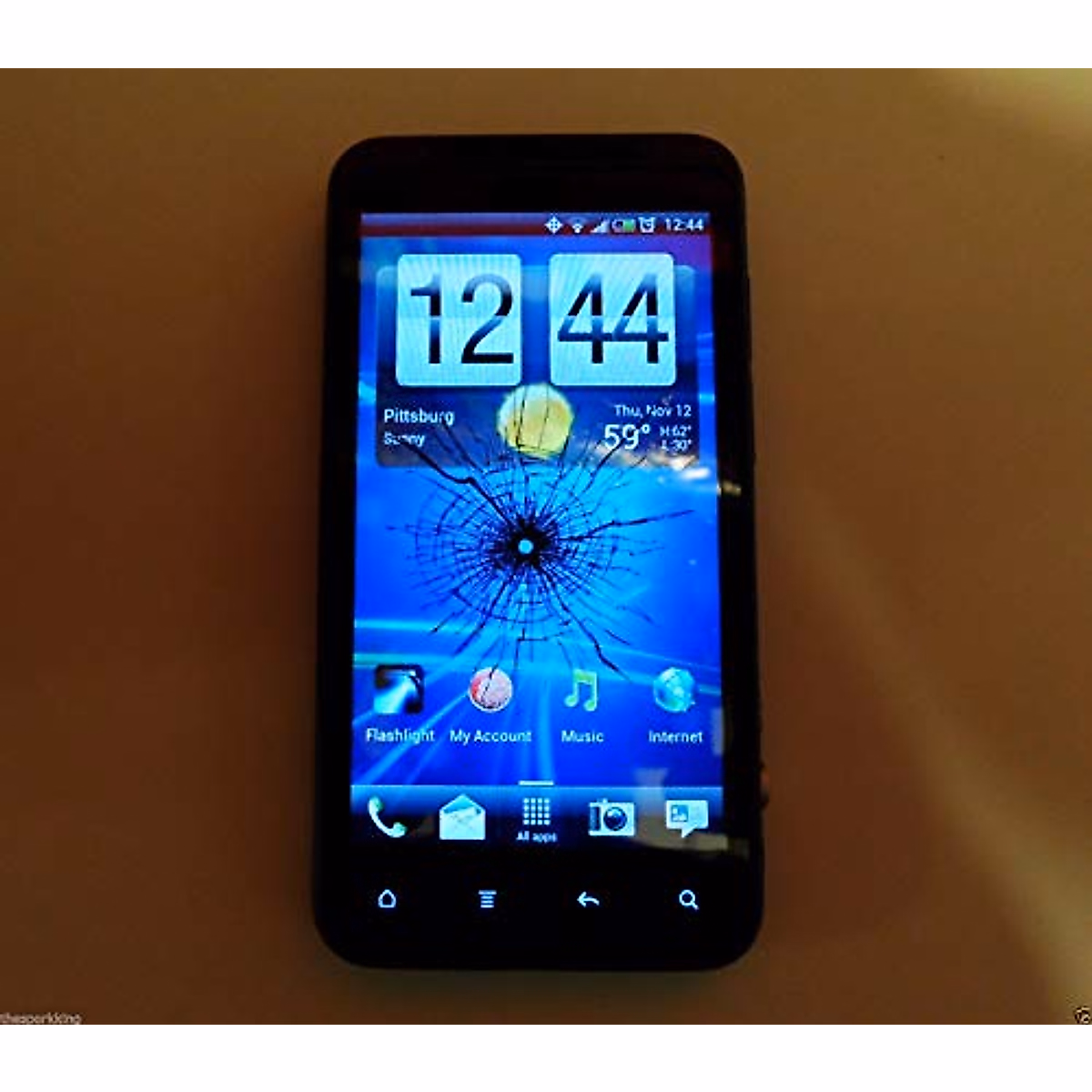 Shattered!! Realistic Set of 8 Reusable Broken Screen Prank Decals. These use a Static Cling Bond to Attach (No Glue or Adhesive Used)