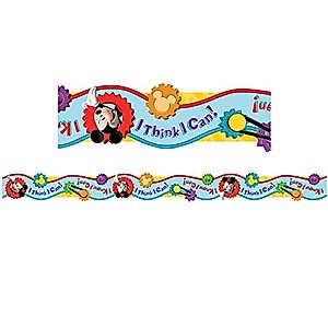 Eureka Disney Mickey Mouse Clubhouse 'I Think I Can' Bulletin Board Trim and Classroom Decoration for Teachers, 12pc, 3.25'' W x 37'' L