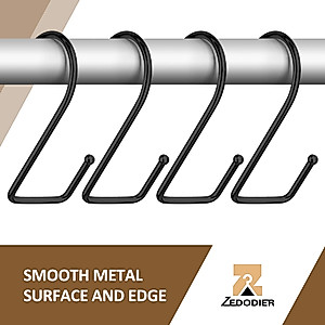 ZEDODIER 15 Pack Purse Hanger Purse Hooks for Closet, Sturdy Metal S Hooks Bag Organizer Backpack Holder, Closet Organizer and Storage, Black