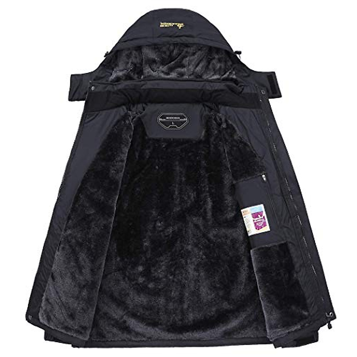 MOERDENG Men's Waterproof Ski Jacket Warm Winter Snow Coat Mountain Windbreaker Hooded Raincoat