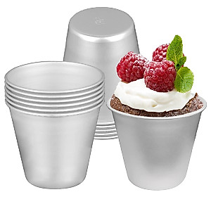 Good news 12 Pieces Pudding Molds for Baking Single Muffin Tin Cupcake Tin Ramekins Cups Nonstick Souffle Darioles Mould Aluminum,3.15 inch Height