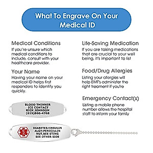 Divoti Custom Engraved Filigree Medical Alert ID Bracelets for Women, w/Heart Link – White-8.0"