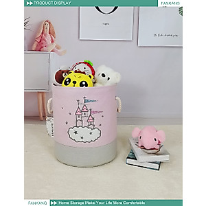 FANKANG Storage Baskets,Collapsible Convenient Nursery Hamper/Laundry Bin/Toy Collection Organizer for Kid's Room（Castle ）