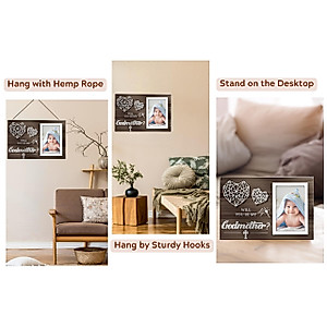 Rivocoda Godmother Proposal Gift, Will You Be My Godmother, Godmother Gifts from Godchild, Picture Frame Gift for Mother's Day or Birthday