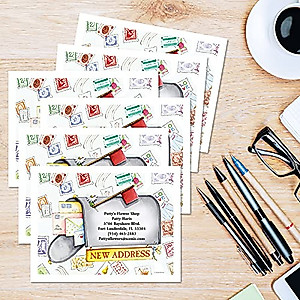 Keep In Touch Personalized New Address Postcards, Set of 24 Moving Announcements, 5-¼ x 4 inches