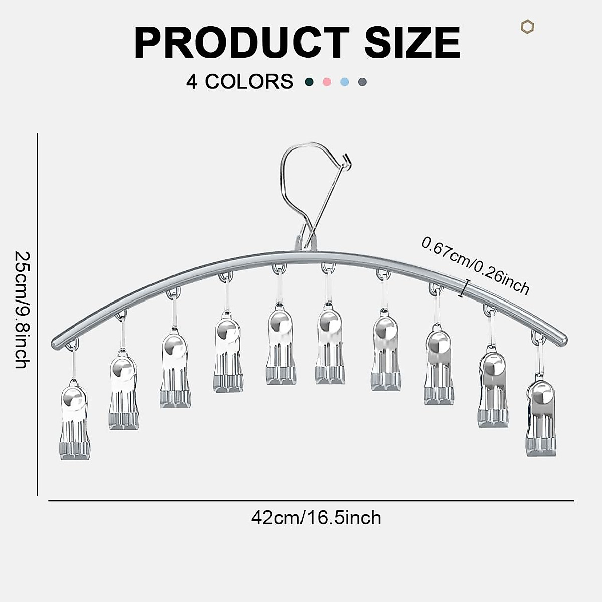 ZURLEFY Closet Systems Organizers and Storage for Small Closets, 20 Clips Room Jeans Organization for Closet, Portable Closets for Hanging Clothes (26-06)