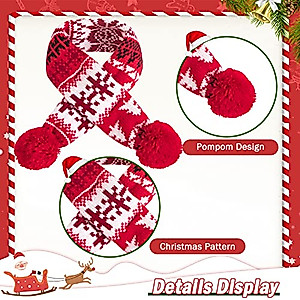 KOOLTAIL Cat Christmas Sweater and Scarf Set Holiday Outfit with Elk Snowflakes Pattern Winter Warm Clothes for Cats Kitten Small Dogs Puppy
