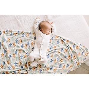 Large Premium Knit Baby Swaddle Receiving Blanket "Max" by Copper Pearl