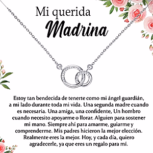 TGBJE Madrina Gift Madrina Necklace Jewelry Godmother Proposal Gift Godparent Gifts Baptism Gift First Communion Gift (Estoy Madrina ne)