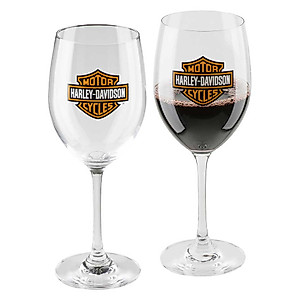 Harley-Davidson Core Bar & Shield Logo Wine Glass Set - 19 oz. HDX-98708