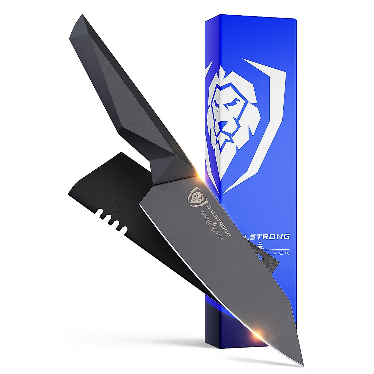 Dalstrong Chef Knife - 6 inch - Shadow Black Series - Black Titanium Nitride Coated - Razor Sharp Kitchen Knife - High Carbon 7CR17MOV-X Vacuum Treated Steel - Sheath - Chef's Knife - NSF Certified