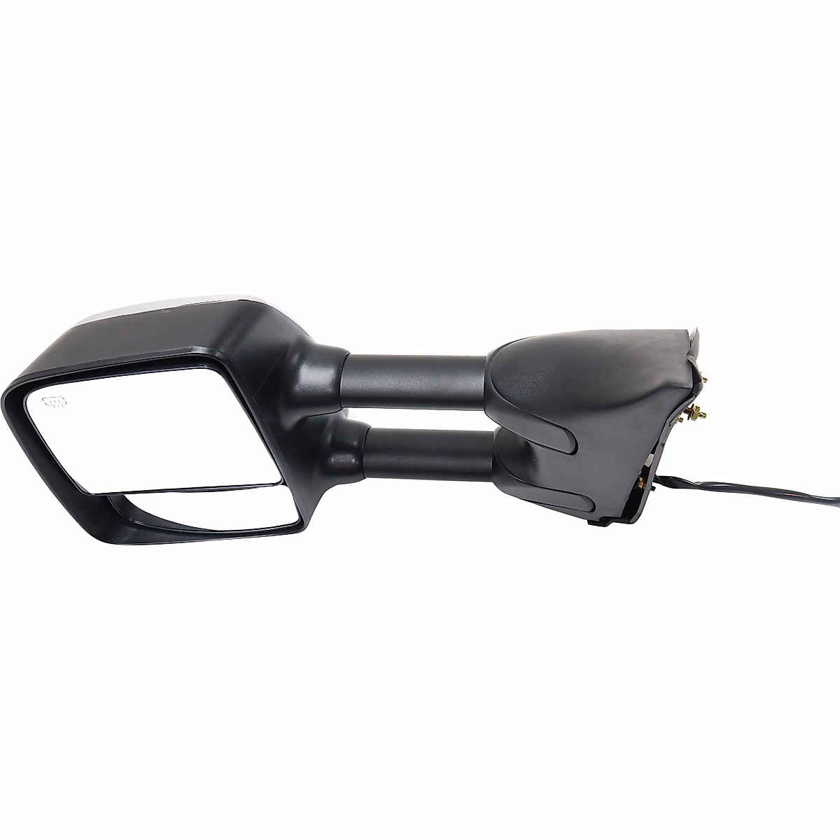 Kool-Vue Driver Side Mirror Compatible with 2004-2015 Nissan Titan Manual Folding, Heated, Chrome, With Blind Spot Glass, Towing, Power Glass, Black base - NI1320202