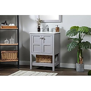 Elegant Kitchen and Bath 24 inch Single Bathroom Vanity Cabinet - Grey