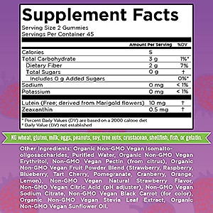 Adult Multivitamin Multimineral Gummies & Eye Care Gummy Vitamins Bundle by MaryRuth's | Vitamin C, Vitamin D and E | B Vitamins | Biotin | Zinc | Supplements for Eye Health, Vegan, Non-GMO