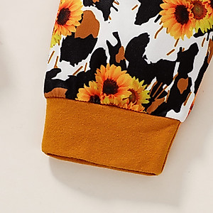 Baby Girl Clothes Floral Hoodie Long Sleeve Sweatshirts Pants Set Toddler Girls Fall Winter Outfits Sweatsuits (yellow, 4/5T)