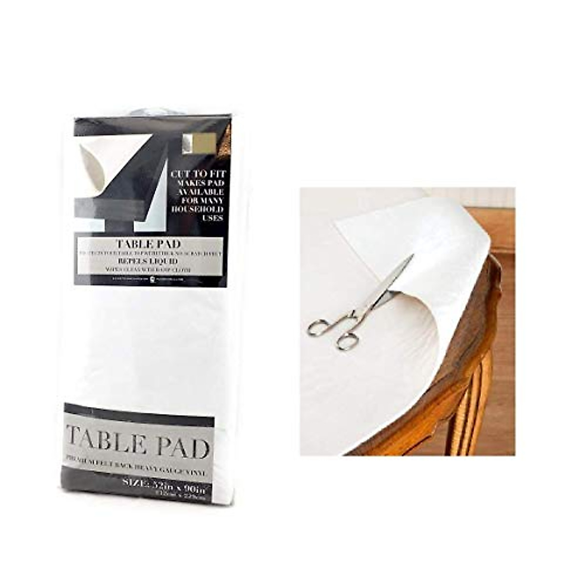 Felt Back Vinyl Table Pad Size 52" x 90" Cut to Fit