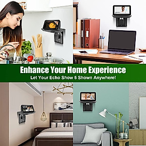 Kosnail Wall Mount for Echo Show 5, Wall Mount for Echo Show 8, Universal Speaker Holder Stand Adjustable Swivel 360 Degree Smart Speakers Accessories Speaker Mounts Holder for Show 5 & 8