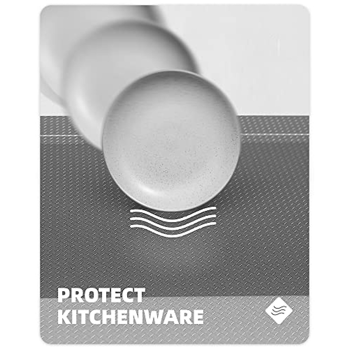 Color G Kitchen Floor Mat Runner Non Slip 17.3"x78.7", Anti Fatigue Mats for Kitchen Floor Cushioned Kitchen Mat Comfort for Standing, Grey Kitchen Mat Waterproof in Front of Sink, Stove, Laundry