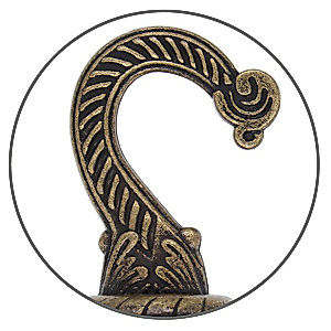 Swag Driller Hooks Heavy Duty Swag Hook Ceiling Hook Wall Hook Indoor Outdoor for Hanging Plants Chandelier etc. (2, Antique Brass)