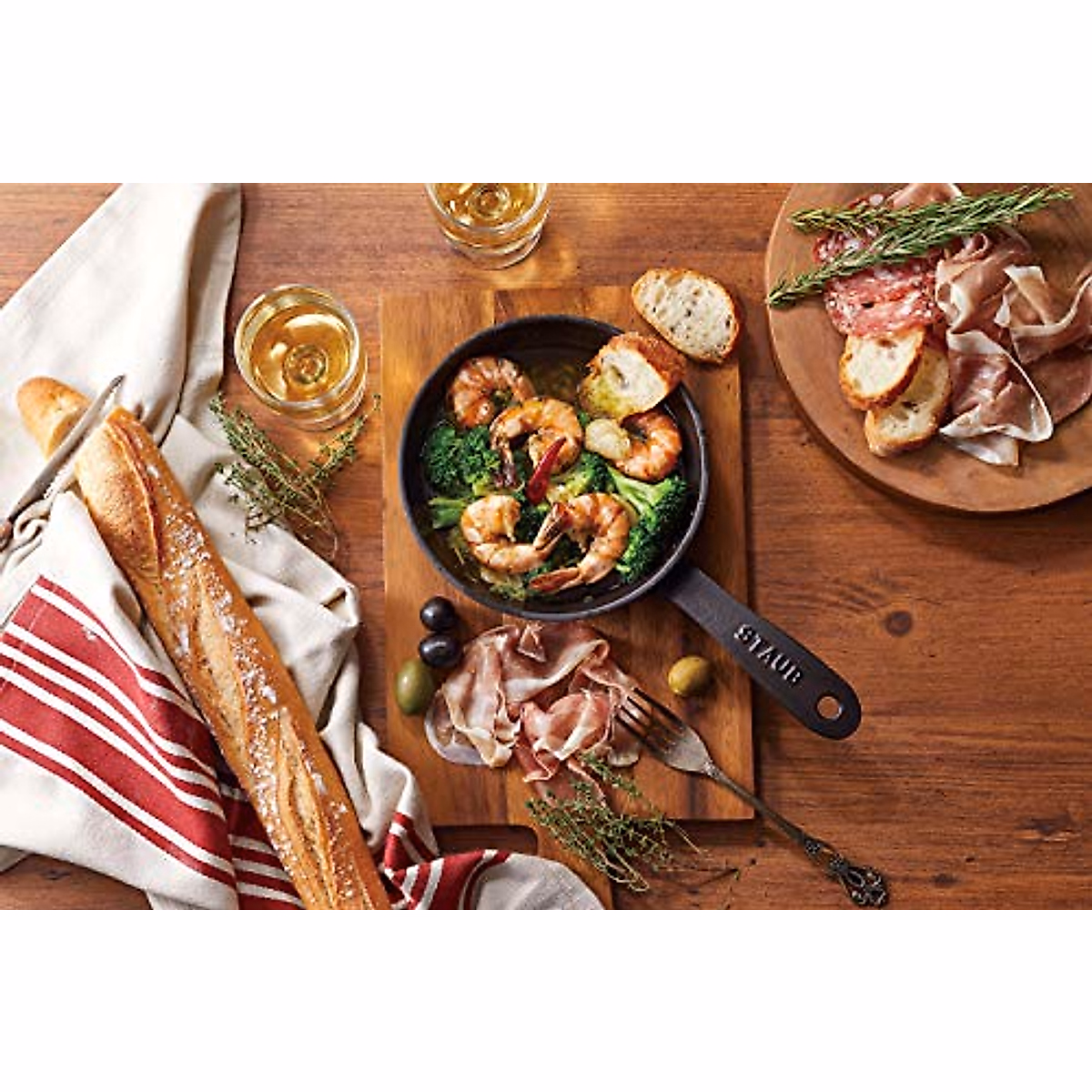 Staub 40501-142 Skillet Black, 6.3 inches (16 cm), Enameled Casting, Iron, Induction Compatible