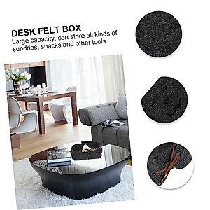 NUOBESTY Home Storage Basket 1pc Box Felt Storage Box Ring Key Office Sundry Organizer