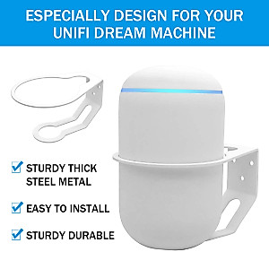 Ubiquiti Dream Machine Wall Mount,Space Saving Accessories for Dream Router Without Interference,Unifi Dream Router Bracket Made of Sturdy Metal(1pcs)