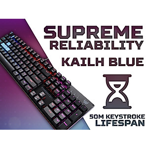 acer Predator Aethon 303 Wired Gaming Keyboard-Kailh Blue Mechanical Switches|RGB Illuminated Keyboard|12 Backlight Effects|5 Pre-Set Gaming Modes & 3 Sidelight Effects|100% Anti-Ghosting,(Pack of 1)