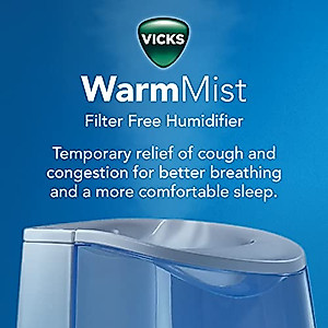 Vicks Warm Mist Humidifier, Small to Medium Rooms, 1 Gallon Tank – Vaporizer and Warm Mist Humidifier for Baby and Kids Rooms, Bedrooms and More