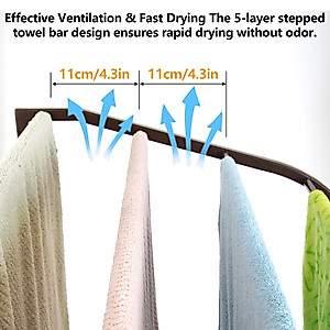 GAOMON Pool Towel Rack,Outdoor PVC Trapedozal Poolside Storage Organizer,5 Bar,Outdoor Towel Rack with Wheels,Pool Towel Holder,Stores Floats and Paddles, Towel Stand for Beach,Pool,Indoor,Brown