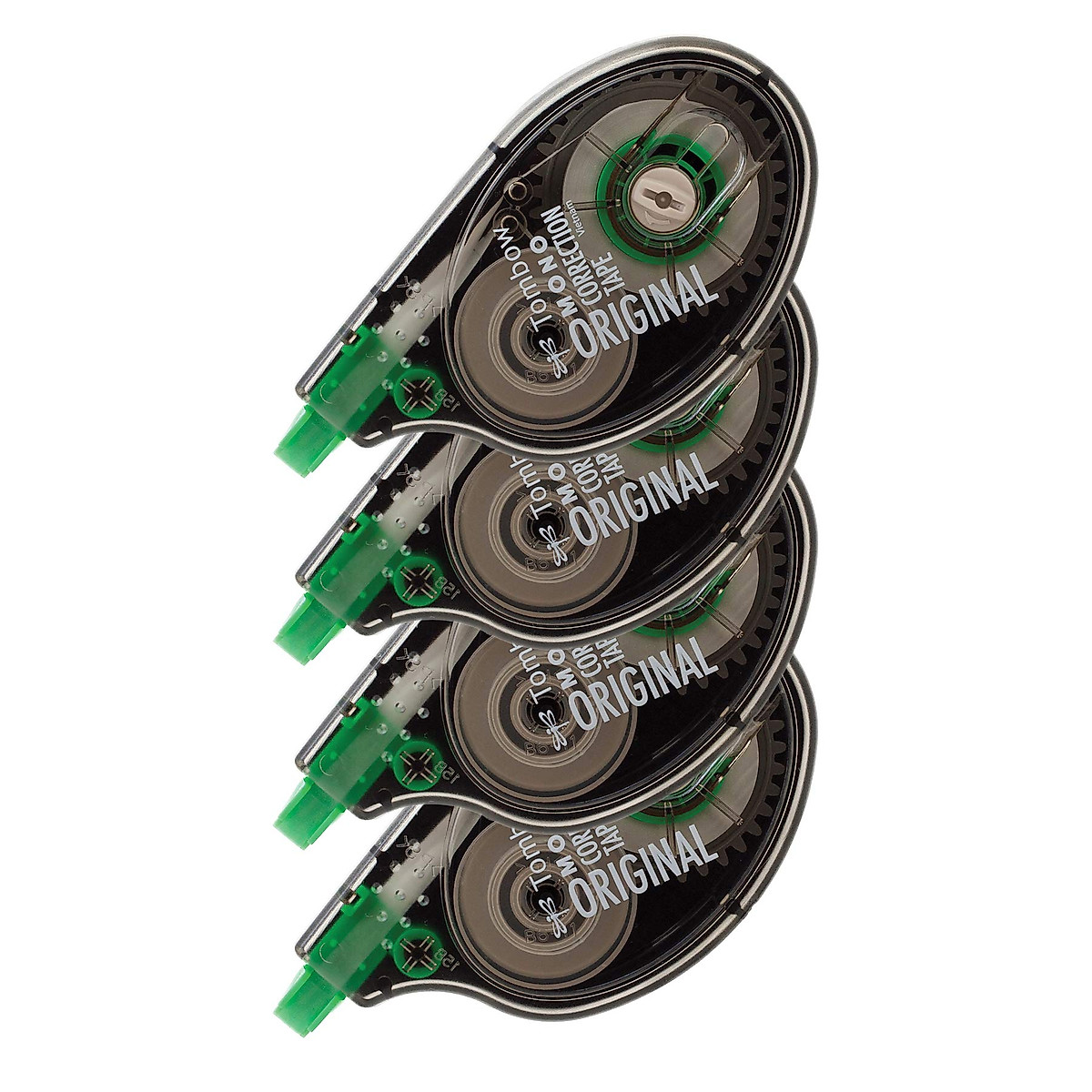Tombow 68626 MONO Original Correction Tape, 4-Pack. Easy to Use Applicator for Instant Corrections