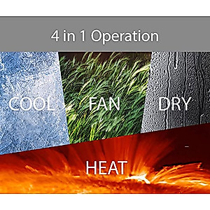 LG 23,000 BTU Window Air Conditioner with Supplemental Heat, Cools 1,440 Sq.Ft. (36' x 40' Room Size), Electronic Controls with Remote, 2 Cooling, Heating & Fan Speeds, Slide In-Out Chassis, 230/208V