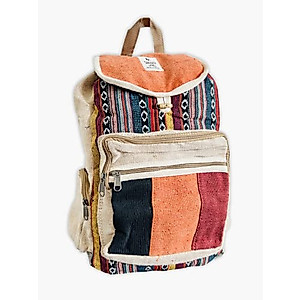 Backpack, Fits laptop, Eco friendly, Organic Hemp travel and laptop Backpack, handcrafted by the best artisans in Nepal (Alpine)
