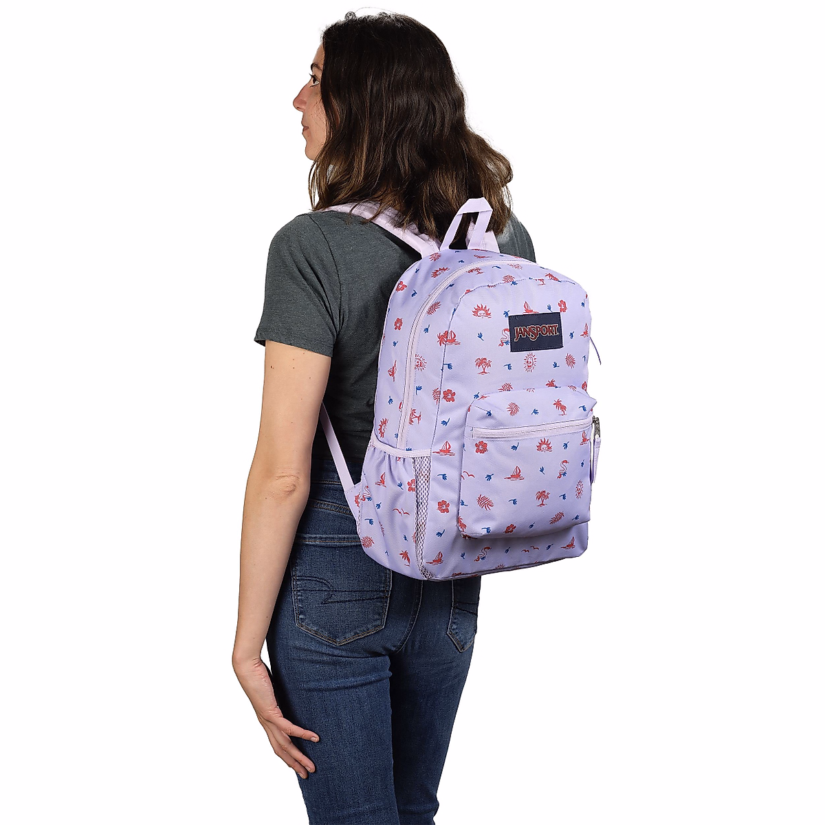 JanSport Backpack Cross Town Lagoon Luau, One Size