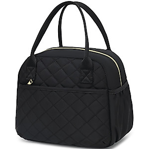 CAMTOP Lunch Box for Women Insulated Lunch Bag Lunchbox Cooler Thermal Leakproof Quilted Reusable Lunch Tote Bag for Work School Travel Picnic