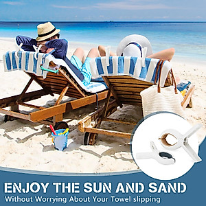 Beach Towel Clips,Heavy Duty Towel Clips for Beach Chairs Cruise,Towel Holder Clips Beach Chairs Cruise for Towel Clothes Blankets 7 Pack Small 1 Pack Large