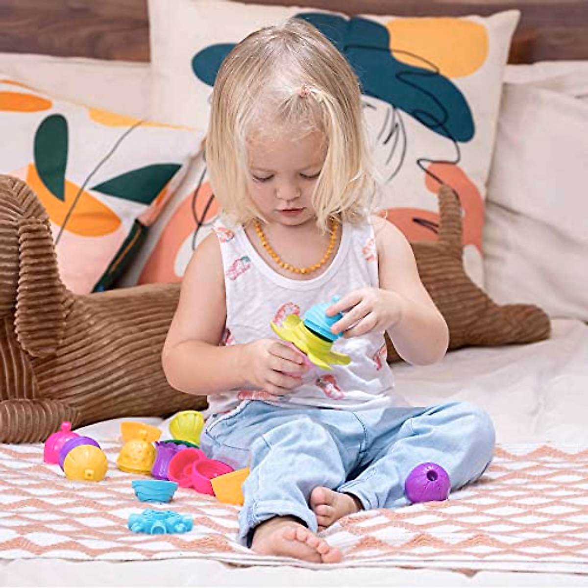 Lalaboom - Educational Pop Beads - 48 Piece Set - Ages 10 Months to 4 Years - BL460